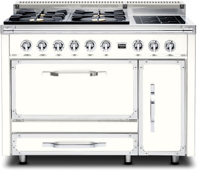 Viking TVDR4814IPW 48 Inch Freestanding Dual Fuel Range with 4 Sealed ...