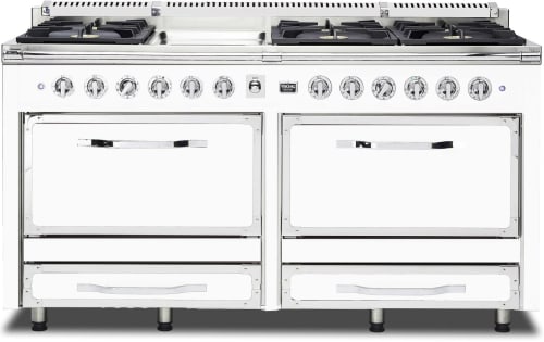 Viking TVDR6616GAW 66 Inch Freestanding Dual Fuel Range with 6 Sealed ...