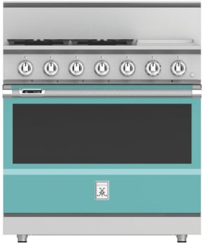 Hestan KRD364GDNGTQ 36 Inch Dual Fuel Range with 4 Burners, 12 Inch ...