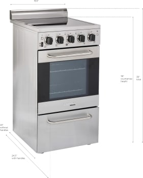 Unique Appliances UGP20VECSS 20 Inch Freestanding Electric Range with 4 ...