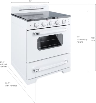 Unique Appliances UGP30CRECW 30 Inch Freestanding Electric Range with 5 ...