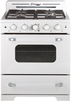 Unique Appliances UGP30CRW 30 Inch Freestanding Gas Range with 4 Sealed ...