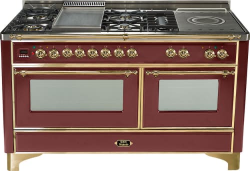 Ilve UM150SDMP 60 Inch Freestanding Dual-Fuel Range with 6 Sealed ...
