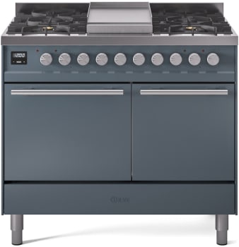 Ilve UPD40FQMPBG 40 Inch Freestanding Dual Fuel Range (Solid Oven Door ...