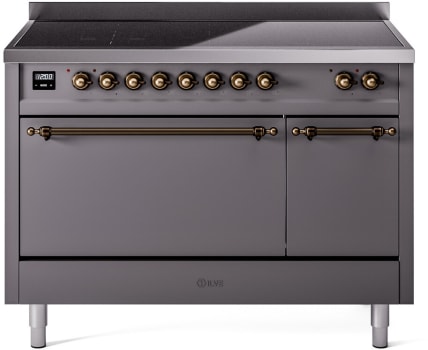 Ilve UPI486QNMPMGB 48 Inch Freestanding Induction Range with 6 Elements ...