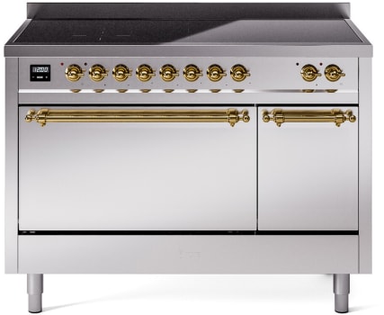 Ilve UPI486QNMPSSG 48 Inch Freestanding Induction Range with 6 Elements ...
