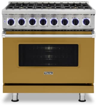 Viking VDR73626BGHLP 36 Inch Freestanding Dual-Fuel Range with 6 Viking ...