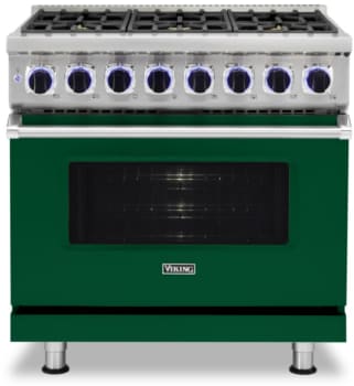 Viking VDR73626BIVLP 36 Inch Freestanding Dual-Fuel Range with 6 Viking ...