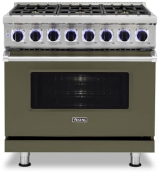 Viking VDR73626BMALP 36 Inch Freestanding Dual-Fuel Range with 6 Viking ...