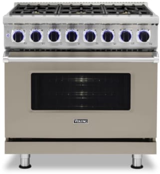 Viking VDR73626BNALP 36 Inch Freestanding Dual-Fuel Range with 6 Viking ...