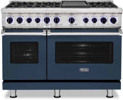 Viking VDR74826GSBLP 48 Inch Freestanding Dual Fuel Range with 6 Sealed ...