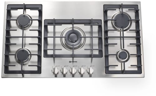 Verona VECTGM365SS 36 Inch Gas Cooktop with 5 Sealed Burners, Dual ...