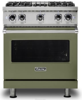 Viking VGR5304BCYLP 30 Inch Freestanding Professional Gas Range with 4 ...