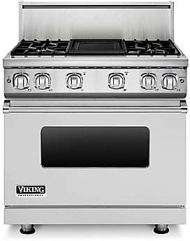 Viking VGR7364GSSLP 36 Inch Pro-Style Gas Range with 4 Viking Elevation ...