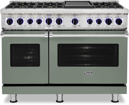 Viking VDR74826GEULP 48 Inch Freestanding Dual Fuel Range with 6 Sealed ...