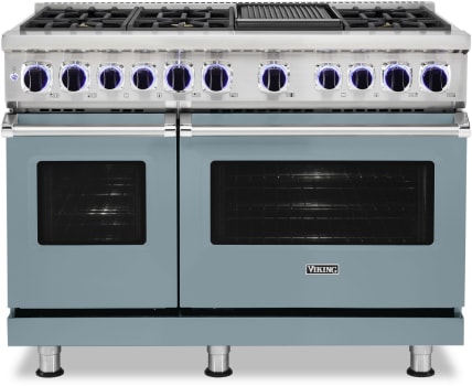 Viking VDR74826GNS 48 Inch Freestanding Dual Fuel Range with 6 Sealed ...