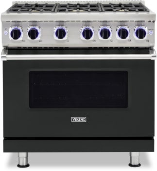 Viking VGR73626BAN 36 Inch Freestanding Gas Range with 6 Sealed Burners ...
