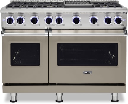 Viking VDR74826GNA 48 Inch Freestanding Dual Fuel Range with 6 Sealed ...