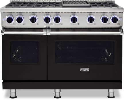 Viking VDR74826GON 48 Inch Freestanding Dual Fuel Range with 6 Sealed ...