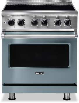 Viking VIR53024BNS 30 Inch Freestanding Induction Range with 4 Elements ...