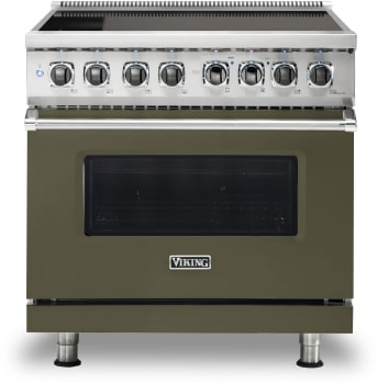 Viking VIR53626BMA 36 Inch Freestanding Induction Range with 6 Elements ...