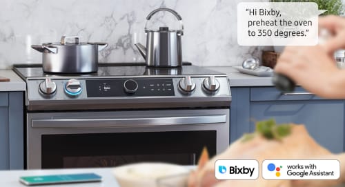 Samsung NE63T8911SS 30 Inch Slide-in Induction Smart Range with 4 ...