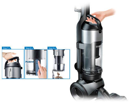 Samsung VU12F70SHDC MotionSync Bagless Upright Vacuum with 1,200-Watt ...