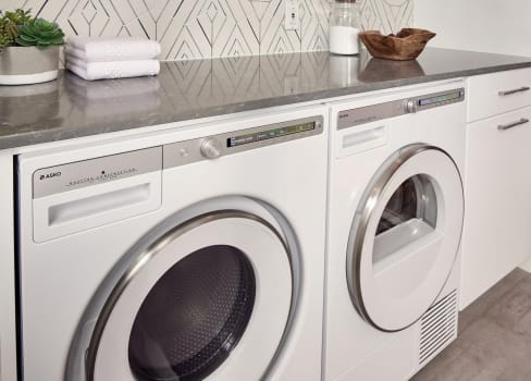 Asko ASWADREW41143 Stacked Washer & Dryer Set with Front Load Washer ...