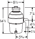 Franke WD751 3/4 HP Continuous Feed Waste Disposer