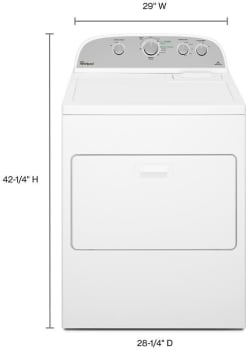 Whirlpool WED5000DW 29 Inch Electric Dryer with 7.0 Cu. Ft. Capacity ...