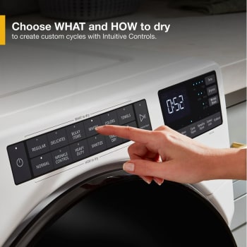 Whirlpool WED5605MW 27 Inch Electric Dryer with 7.4 cu. ft. Capacity ...