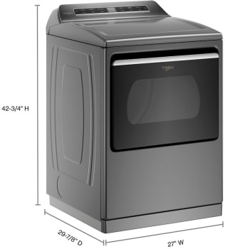 Whirlpool WED8127LC 27 Inch Electric Smart Dryer with 7.4 cu. ft ...