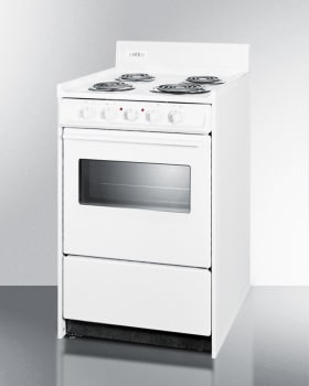 Summit WEM110W 20 Inch Freestanding Electric Range with 4 Coil Elements ...