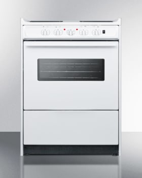 Summit WEM610RW 24 Inch Slide-In Electric Range with Oven Window, Four ...