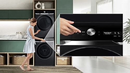 Samsung WF50A8800AV 27 Inch Front Load Smart Washer with 5.0 Cu. Ft ...