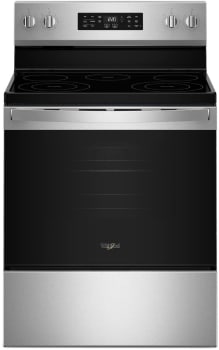 Whirlpool WFES4530SS 30 Inch Freestanding Electric Range with 5 Radiant Elements, 5.3 cu. ft ...