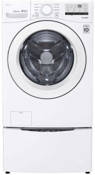 LG WM3400CW 27 Inch Front Load Washer with 4.5 Cu. Ft. Capacity, 8 Wash ...