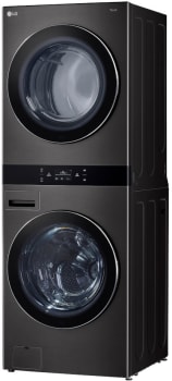LG WKEX300HBA 27 Inch Smart Electric Single Unit WashTower with 5.0 cu ...