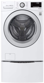 LG WM3500CW 27 Inch Front Load Smart Washer with 4.5 cu. ft. Capacity ...