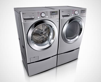 LG DLEX3370V 27 Inch Electric Dryer with TrueSteam™, SmartDiagnosis ...