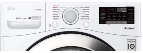 LG WM3700HWA 27 Inch Front Load Smart Washer with Steam Technology ...