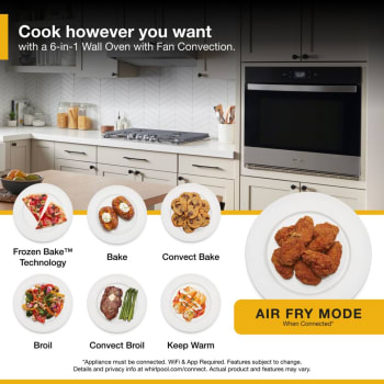 Whirlpool WOES5030LB 30 Inch Single Electric Smart Wall Oven with 5.0 ...