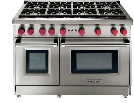 Wolf GR488LP 48 Inch Freestanding Pro-Style Gas Range with 8 Dual ...