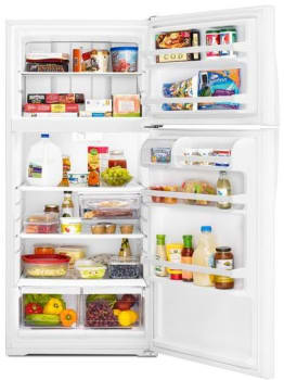 Whirlpool WRT314TFDW 28 Inch Top Freezer Refrigerator with 14 cu. ft ...