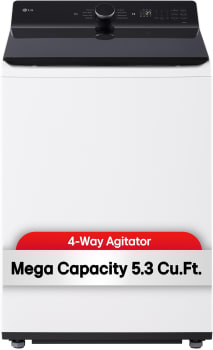 LG WT8405CW 27 Inch Top Load Washer with 5.3 cu ft Mega Capacity, AI ...