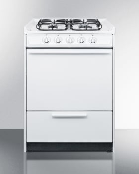 Summit WTM6107RS 24 Inch Slide-In Gas Range with 4 Sealed Burners, 2.92 ...