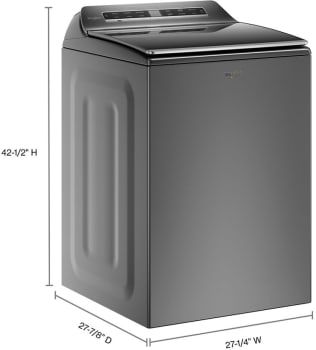 Whirlpool WTW8127LC 27 Inch Top Load Smart Washer with 5.3 cu. ft ...