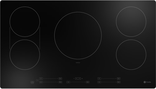 GE Profile PHP6036DWBB 36 Inch Induction Cooktop with 5 Elements, Pan ...