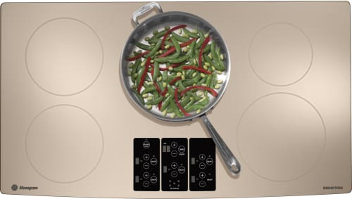 Monogram ZHU36RSRSS 36 Inch Induction Cooktop with 5 Induction Elements ...