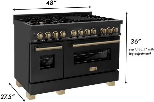 ZLINE RABZ48CB 48 Inch Autograph Edition Dual Fuel Range with 7 Italian ...